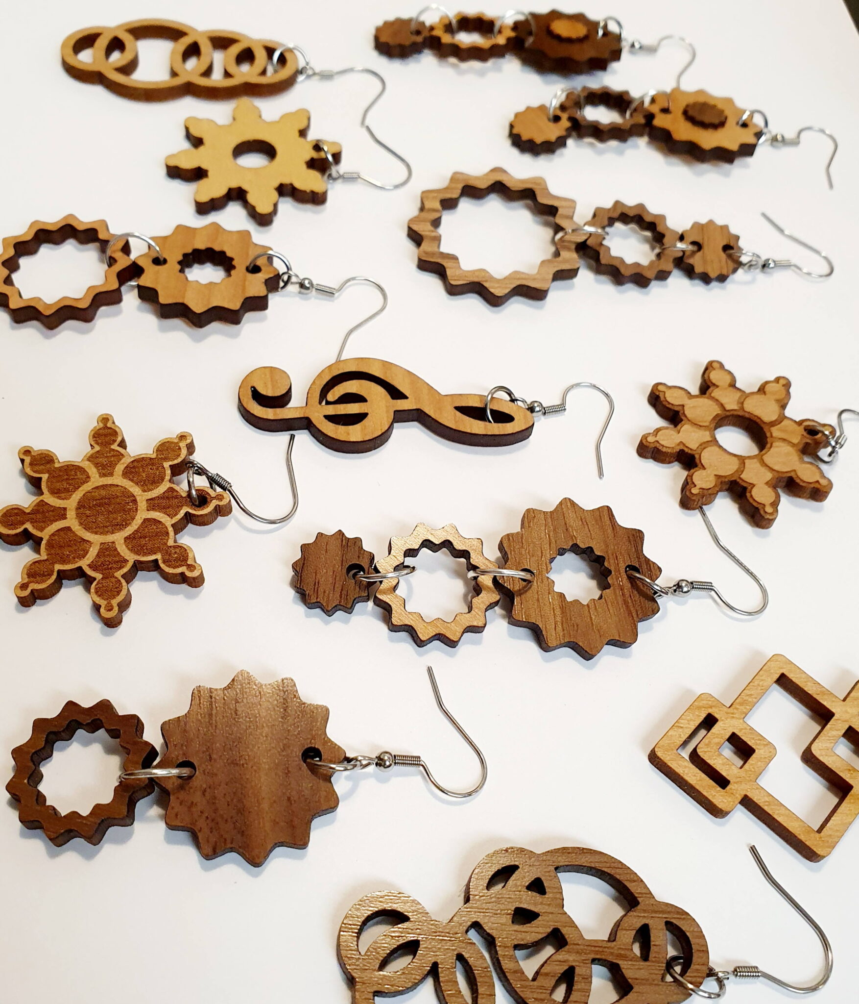 Earrings 10+ designs! file for laser | HC Laserdesign